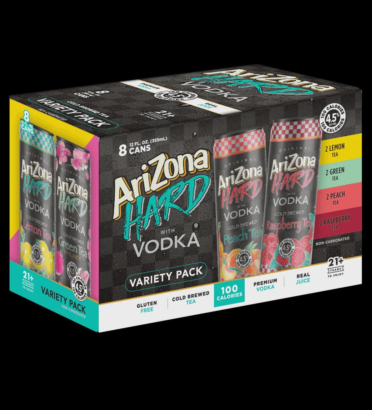 ARIZONA HARD VODKA TEA VARIETY 8PK – Banks Wines & Spirits