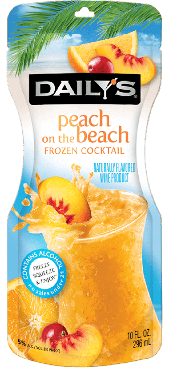 DAILYS PEACH ON THE BEACH POUCH 10OZ – Banks Wines & Spirits