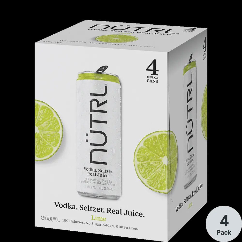 NUTRL VODKA SELTZER LIME 4PK – Banks Wines & Spirits