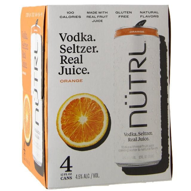 NUTRL VODKA SELTZER ORANGE 4PK – Banks Wines & Spirits