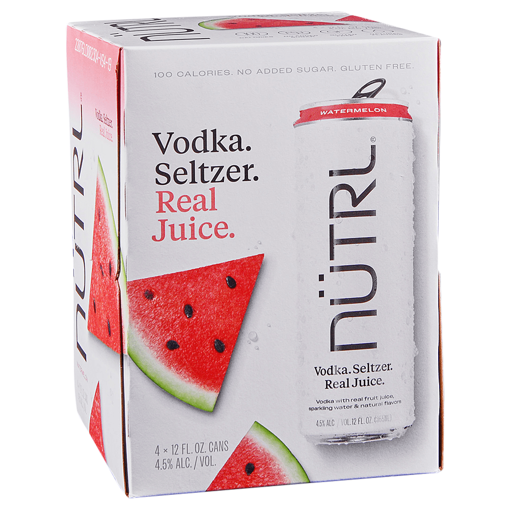 NUTRL VODKA SELTZER WATERMELON 4PK – Banks Wines & Spirits
