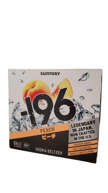 SUNTORY -196 PEACH SELTZER 4PK – Banks Wines & Spirits
