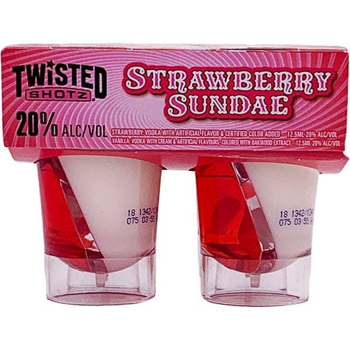 TWISTED SHOTZ STRAWBERRY SUNDAE 4PK – Banks Wines & Spirits