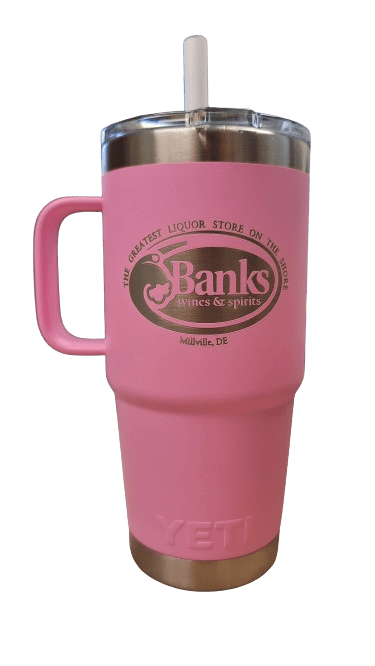 YETI BANKS RAMBLER W/ HANDLE & STRAW 25OZ – Banks Wines & Spirits
