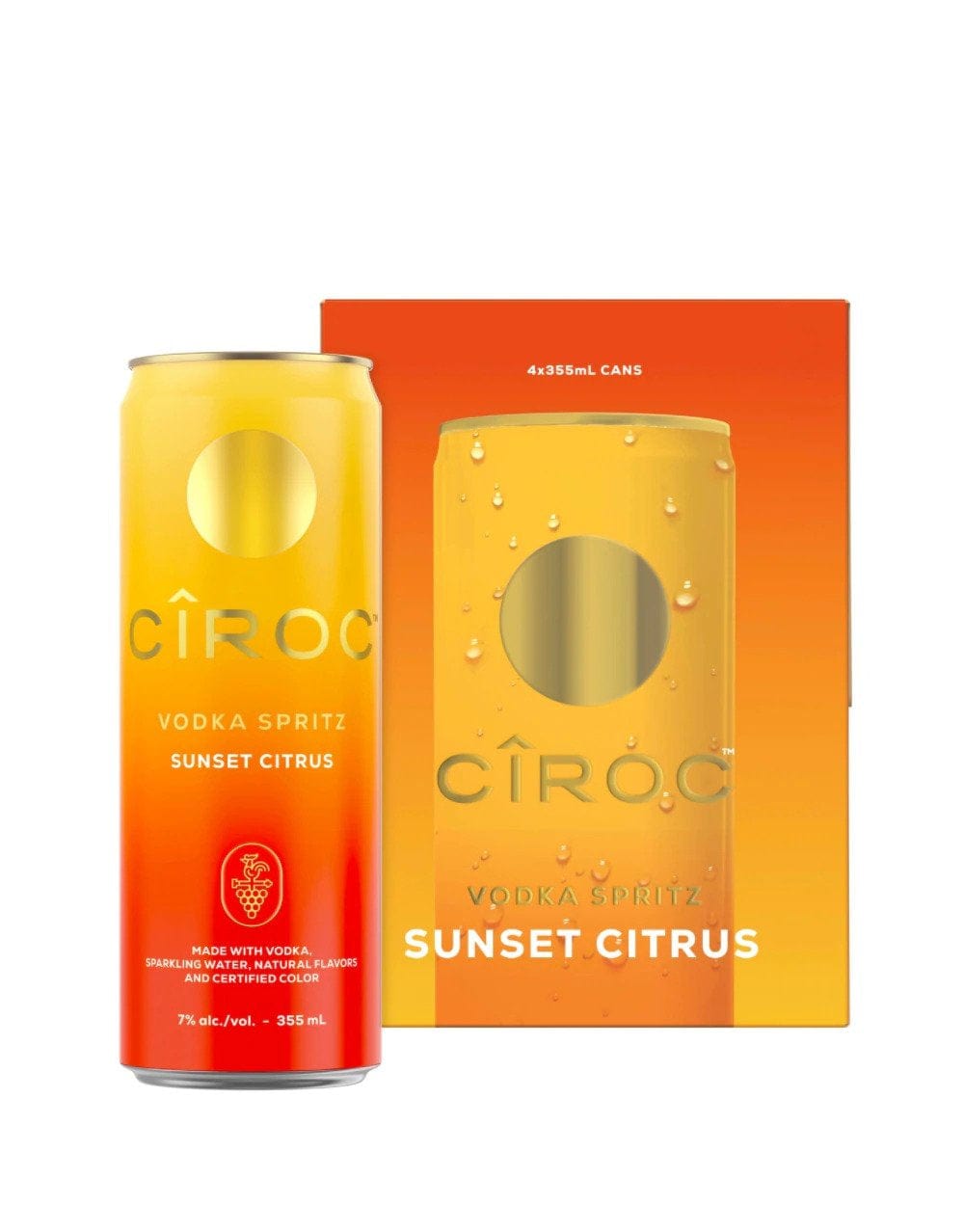 CIROC VODKA SPRITZ SUNSET CITRUS 4PK C/O – Banks Wines & Spirits