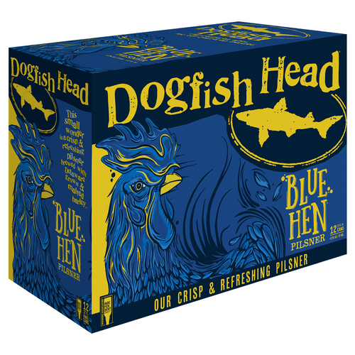 DOGFISH BLUE HEN PILSNER 12PK – Banks Wines & Spirits