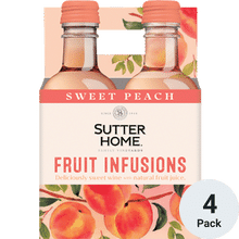 SUTTER HOME FRUIT INFUSIONS SWEET PEACH 4PK – Banks Wines & Spirits